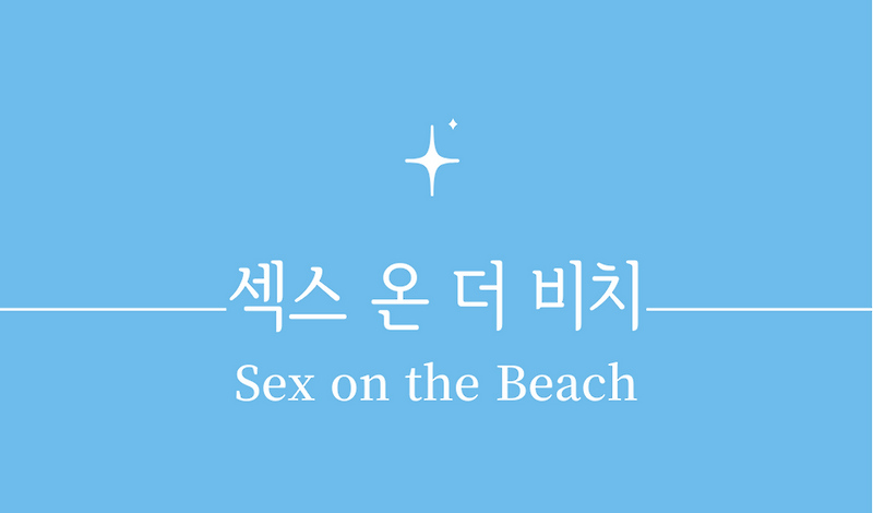 섹스 온 더 비치 Sex On The Beach 칵테일유래 도수 맛 향 만들기 레시피