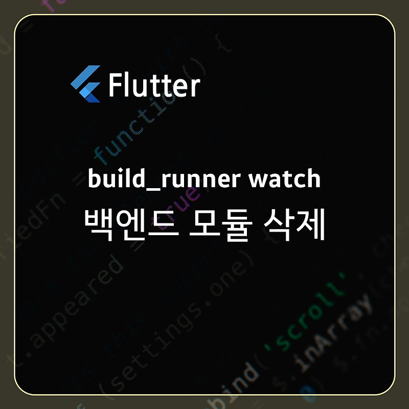 [Flutter] 플러터 빌드 후 충돌되는 Json 모듈 삭제 방법