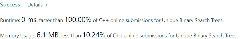 96. Unique Binary Search Trees