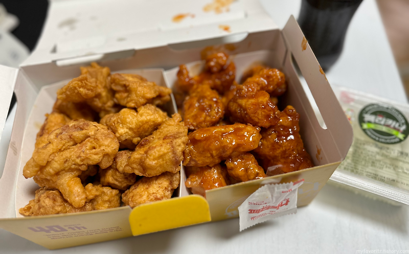 (내돈내산) 페리카나 순살 후라이드+양념치킨