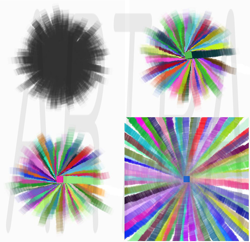 A radial shape The Pixel