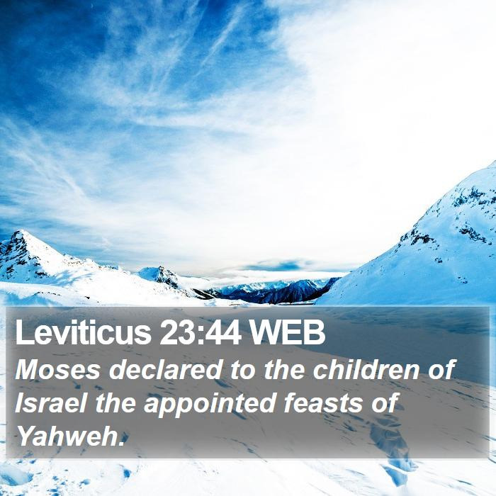 레위기(Leviticus)23:26-44(속죄일과 초막절)