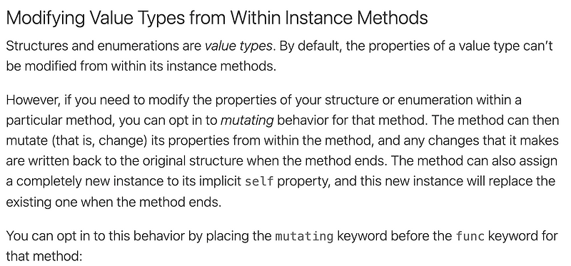 [iOS_Swift] mutating에 대하여