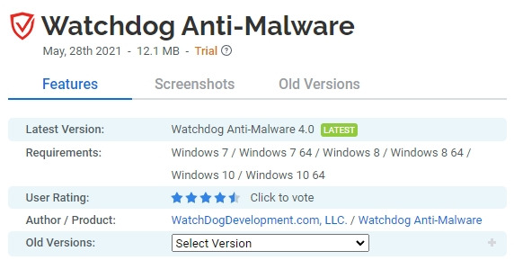 Watchdog Anti-Malware 무료 다운로드
