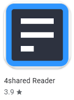 4shared Reader 바로가기, 앱 스토어, 구글 플레이 다운
