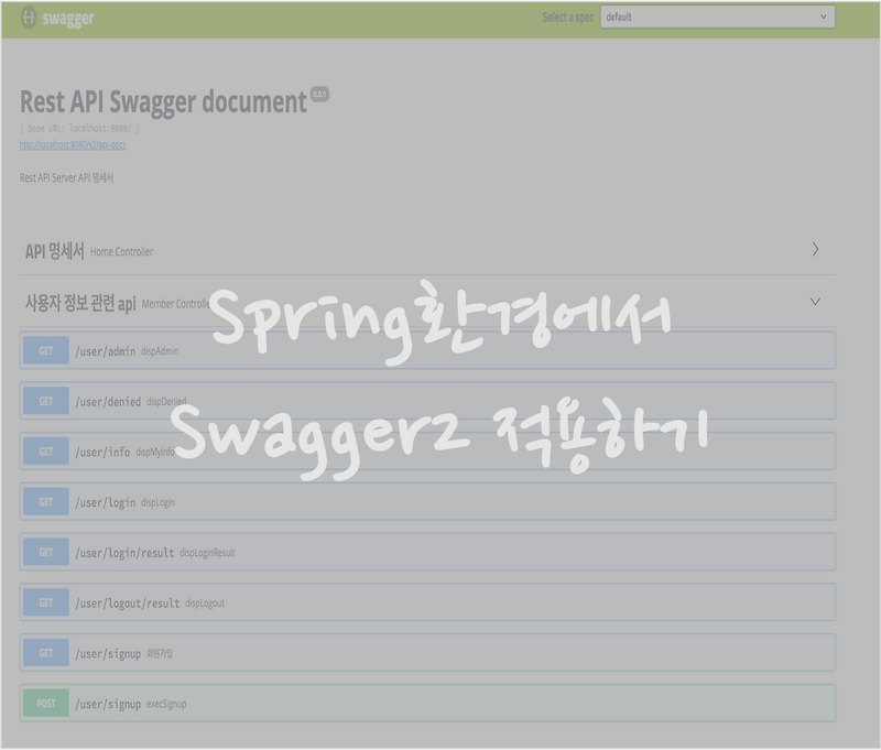 [Spring] Swagger2을 사용하여 API 문서 자동화 하기