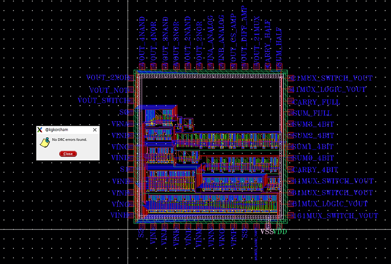 2024.11.26 [Full Custom IC Onechip 설계]17 - ONE_CHIP layout 추가하기 2