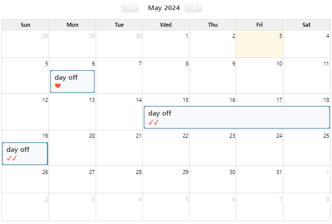 [javaScript] fullcalendar 사용하여 달력 그리기