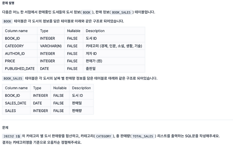 SQL - 프로그래머스 Lv3 ~ 4