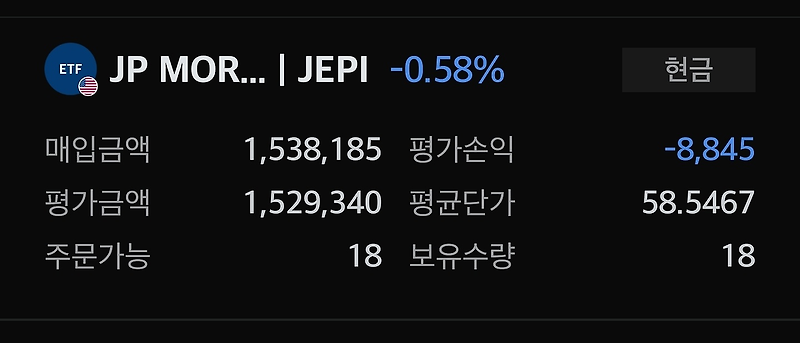 SCHD, JEPI 각각 1,000만원 모으기 : 5주차