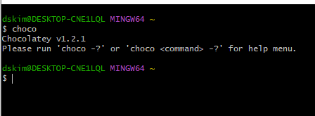 윈도우 git bash에서 choco가 안될때 - chocolatey 설치하기
