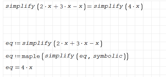 simplify function