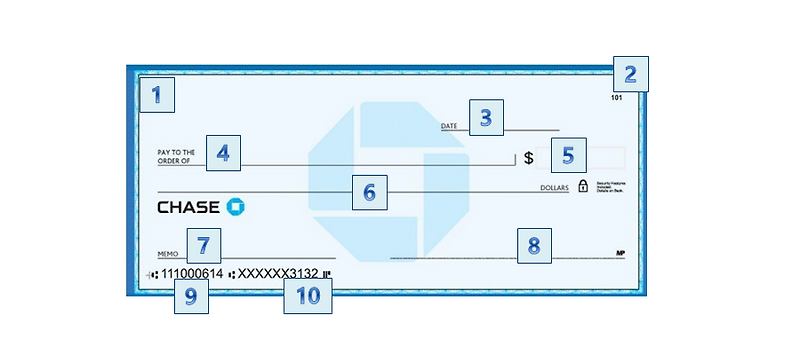 미국 수표 쓰는 방법 (how to write a chase check)