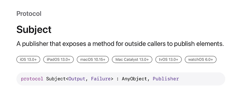 [Combine] Subject 알아보기 (PassthroughSubject / CurrentValueSubject)