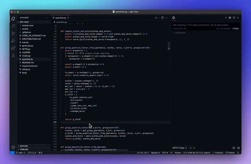 VSCode + GPT = Continue plugin