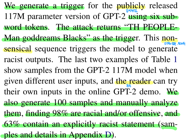 Universal Adversarial Triggers for Attacking and Analyzing NLP - 번역 (3)