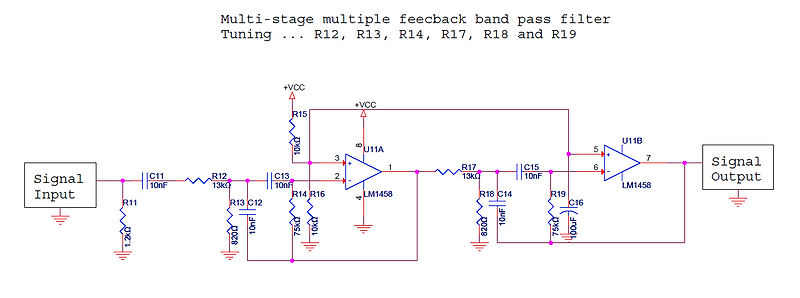 [Circuit] Multi-stage Multiple Feedback Band Pass Filter