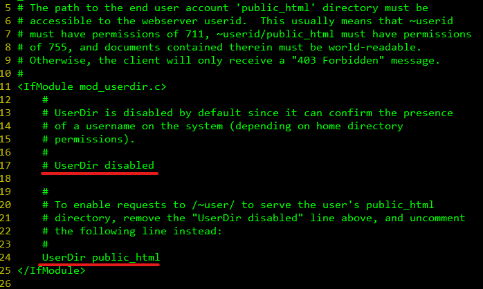 [Apache Module] mod_userdir.c