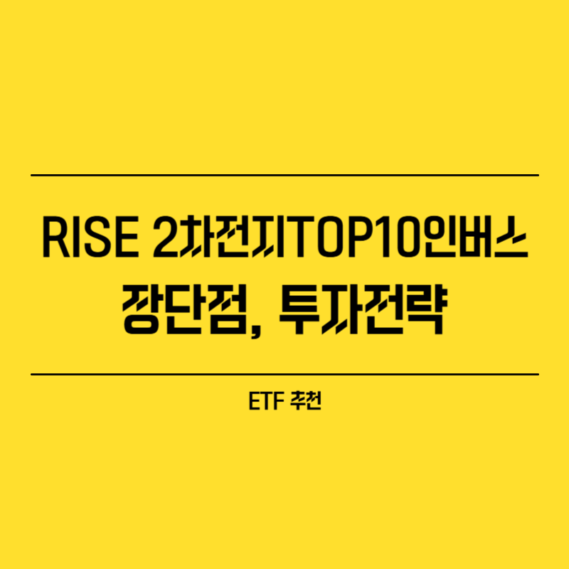 'RISE 2차전지TOP10인버스' 2차전지 산업의 하락세에 투자하라