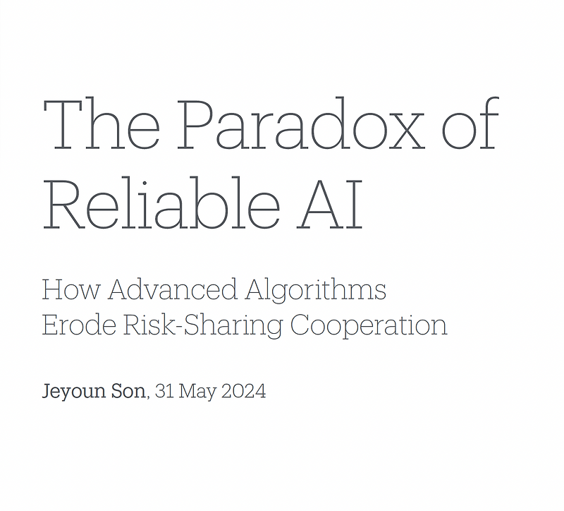 The Paradox of Reliable AI: How Optimized Algorithms Erode Risk-Sharing Cooperation