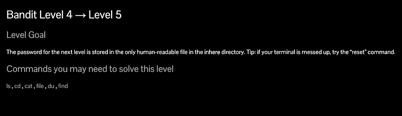 [2024/bandit] bandit level4 -> level5 Write-up — 너드인의 밤