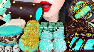 [유튜브 리뷰][Hongyu ASMR 홍유] ASMR MINT CHOCOLATE 민트초코 먹방 FROZEN JELLY, GOLD ...