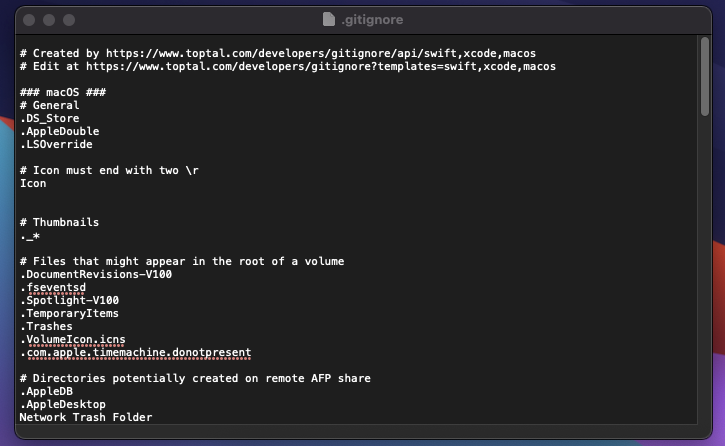 [Git] .gitignore 생성, 적용 방법 정리 (macOS)