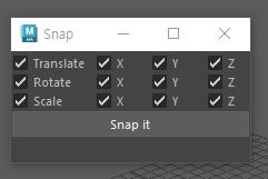 Maya Snap Script Download and Manual