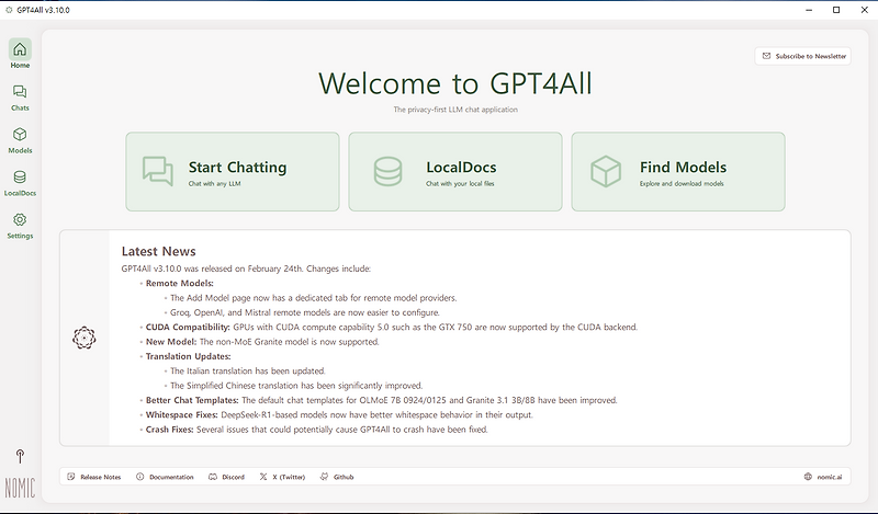 GPT4ALL 모든 오픈소스 AI 모델을 무제한으로 사용할 수 있는 프로그램을 소개합니다. :: suncommq 님의 블로그