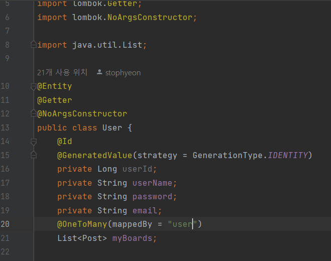 Spring Data JPA - Entity