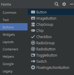 Palette Component in Android (2) Buttons