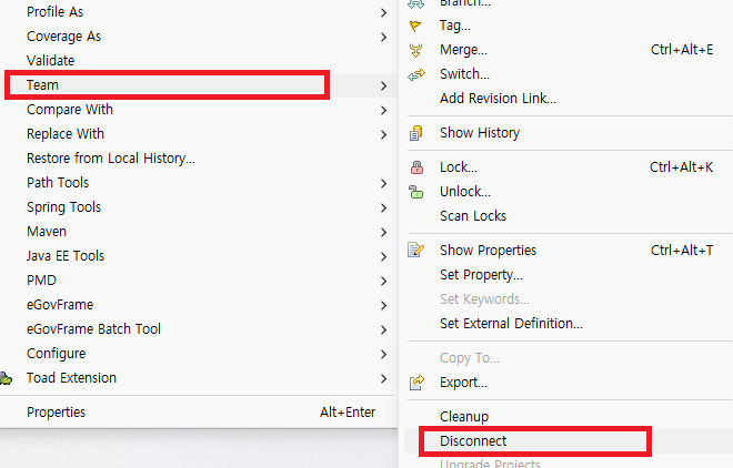 Eclipse 프로젝트 SVN 저장소 연결하기