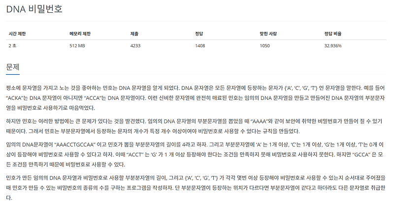 [백준/자바] 12891 DNA 비밀번호