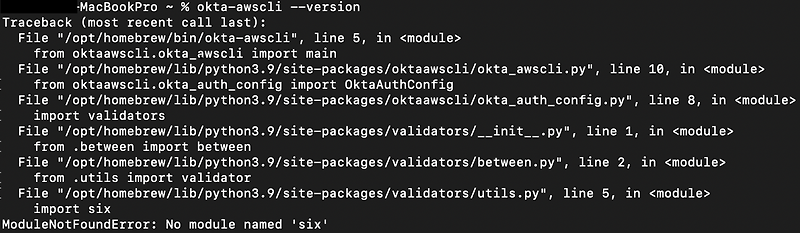 ModuleNotFoundError: No module named 'six' :: Joker