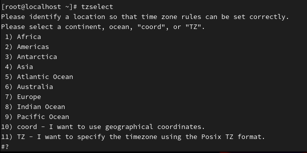 RHCSA 준비하기 : tzselect