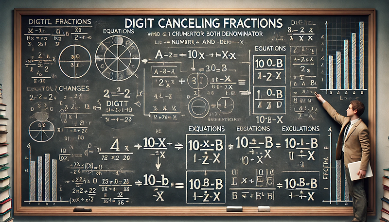 [C/C++] Project Euler #33 - Digit Cancelling Fractions