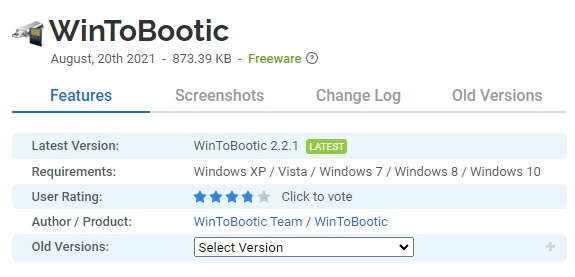 WinToBootic 무료 다운로드