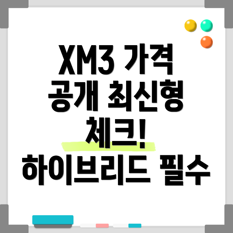 XM3 하이브리드 가격표 | 2025 최신형