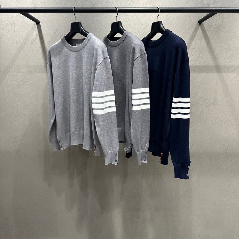 4선 바 메리노울 니트 3col