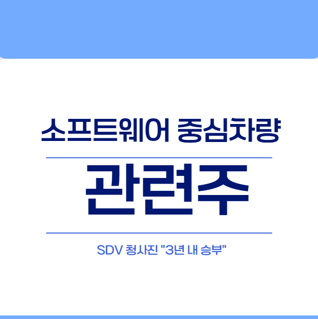 소프트웨어 중심 차량(SDV) 혁신과 관련주 정리