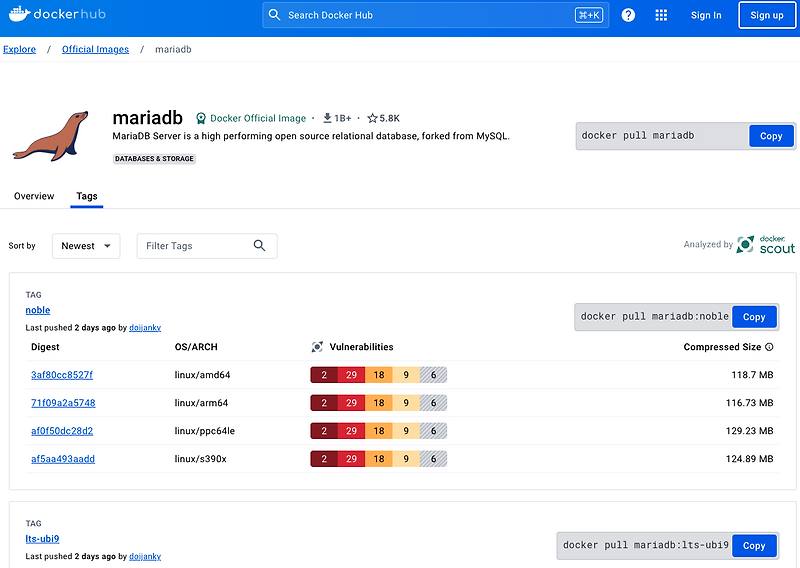 [AWS] EC2에 Docker 이용해서 mariadb 설치하기 — while(true) { continue; }