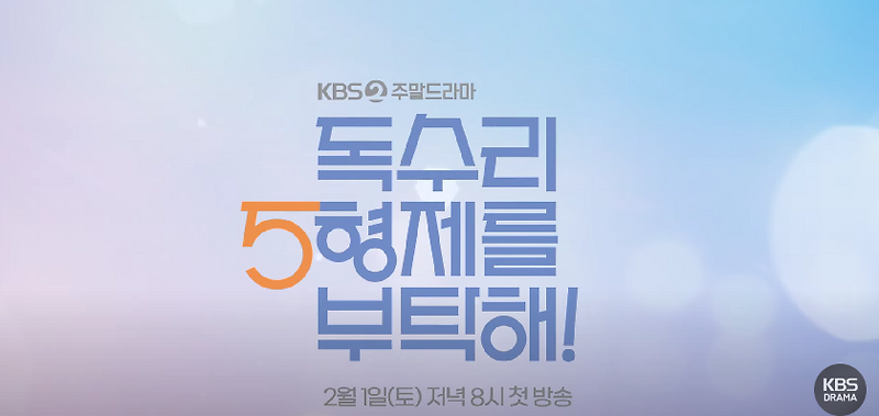KBS 주말 드라마 독수리 5형제를 부탁해 출연배우 방영시간 회차 넷플릭스X OTT