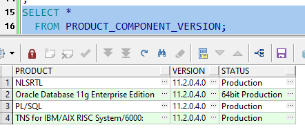 Oracle 버전 확인 쿼리