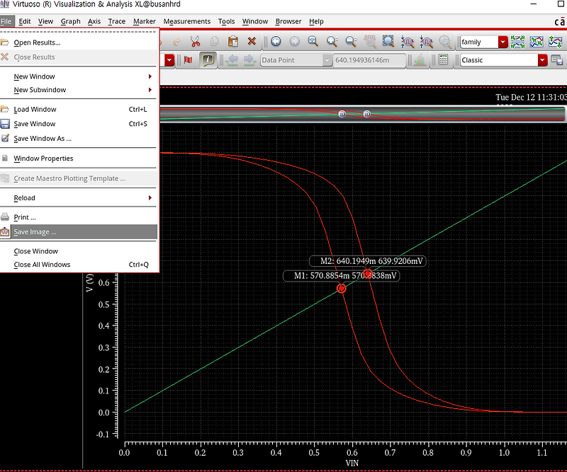 [Full Custom IC Design] 반도체 아날로그 설계 2일차-2, virtuoso를 사용하여 테스트밴치 및 그래프를 그려보자!