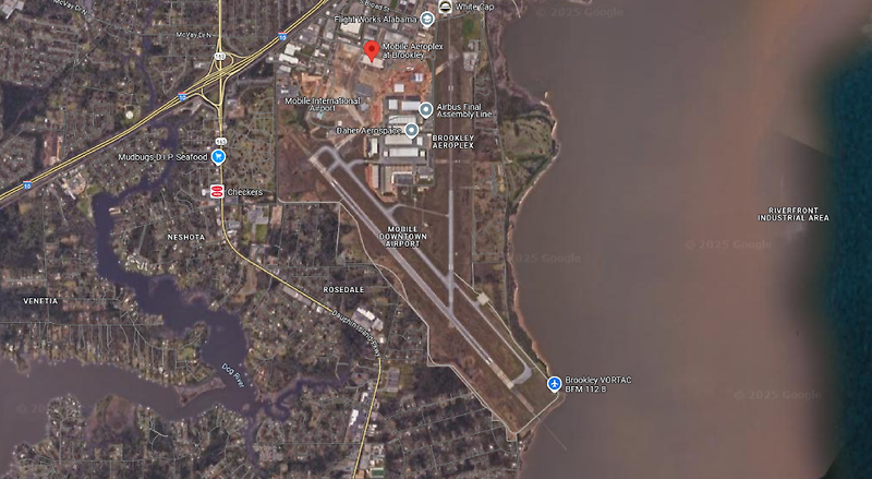 Mobile International Airport (was Brookley Aeroplex) in Alabama State ...