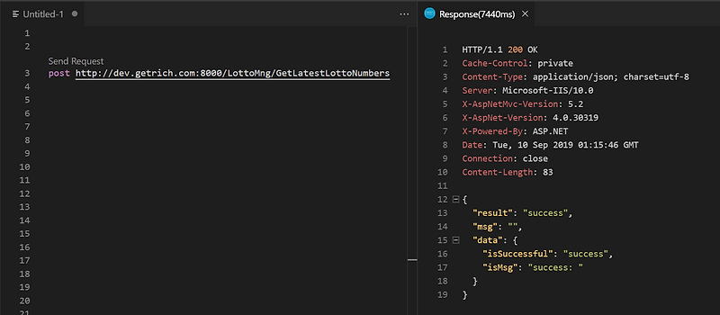 Rest Client for Visual Studio Code :: #Yobine