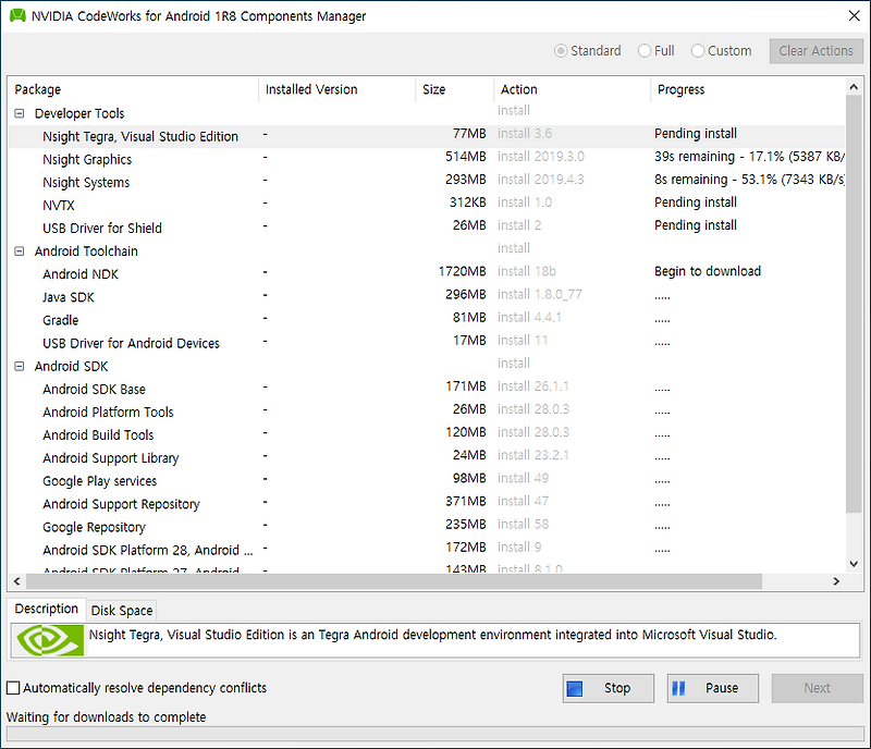 유니티 안드로이드 빌드2 - sdk, ndk, jdk설치(NVIDIA CodeWorks for Android)