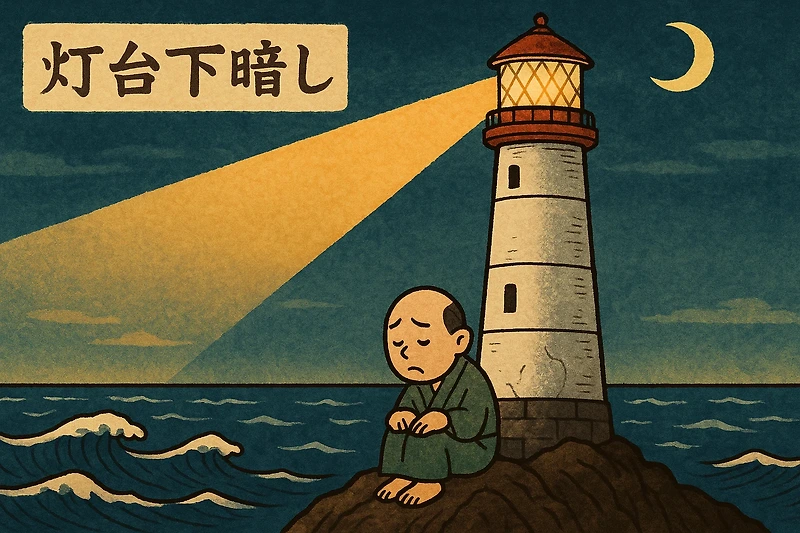 JLPT JPT 기출 관용 표현 - 灯台(とうだい)下(もと)暗(くら)し