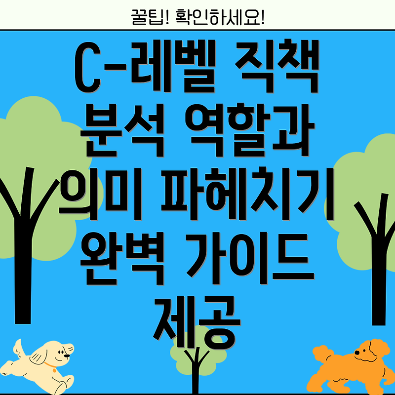 C 레벨 직책 완벽 분석 Ceo Cfo Cto Coo Cso 역할과 의미
