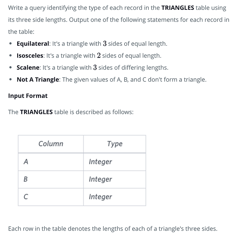 [HackerRank] Type of Triangle